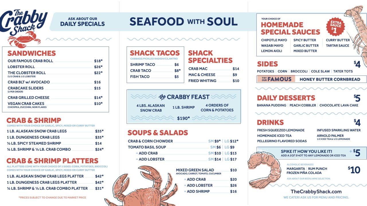 Menu - The Crabby Shack